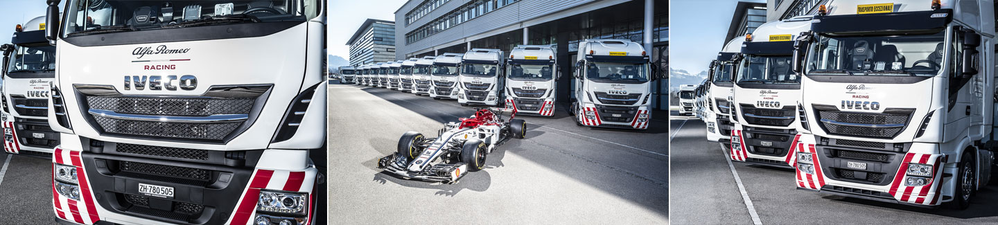 IVECO is Official Truck Partner of Alfa Romeo Racing and delivers fleet ...
